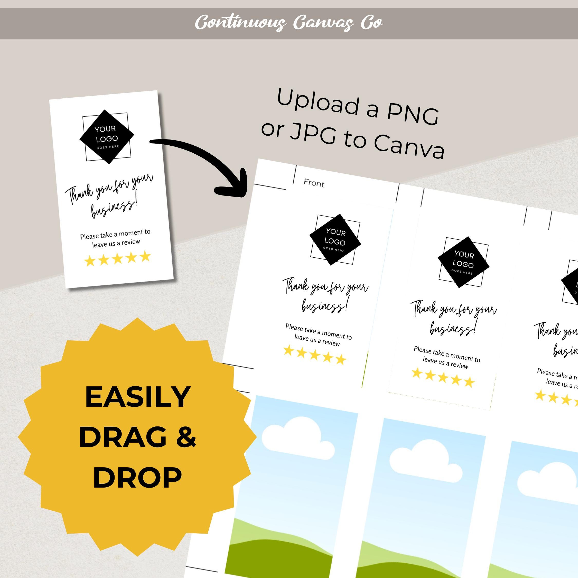 Editable Business Card Printing Template | DIY Canva Printable | 2x3.5 ...