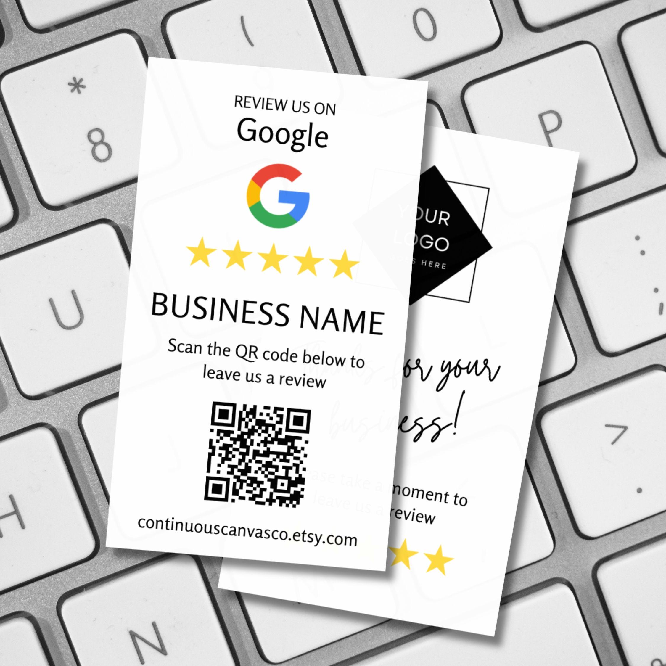 Editable Google Review Card Template Printable Customer Feedback ...