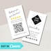 Editable Review Request Card Template With QR Code | Minimalist ...
