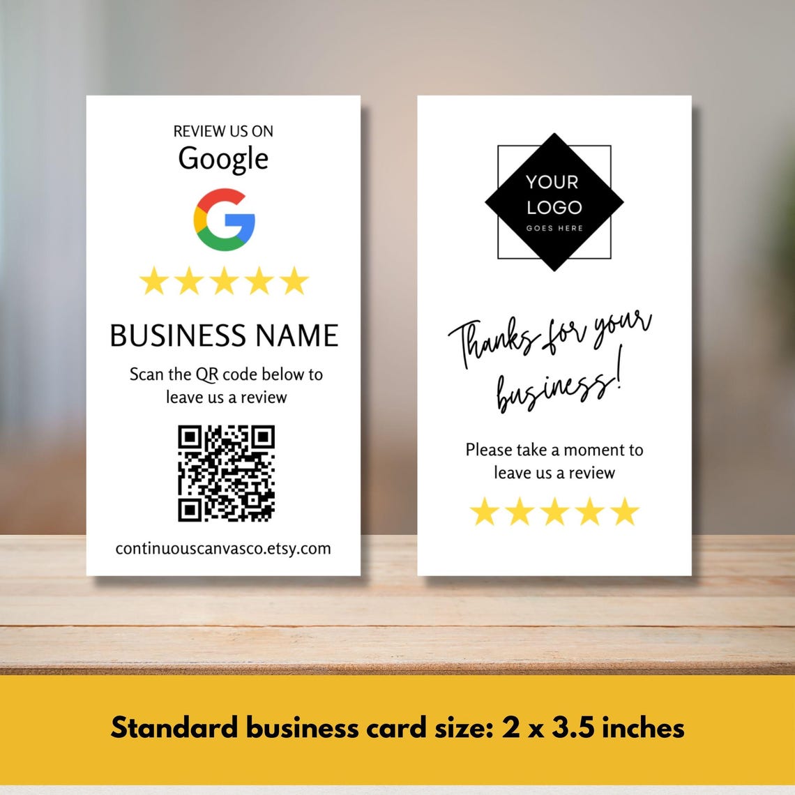 Editable Google Review Card Template Printable Customer Feedback ...