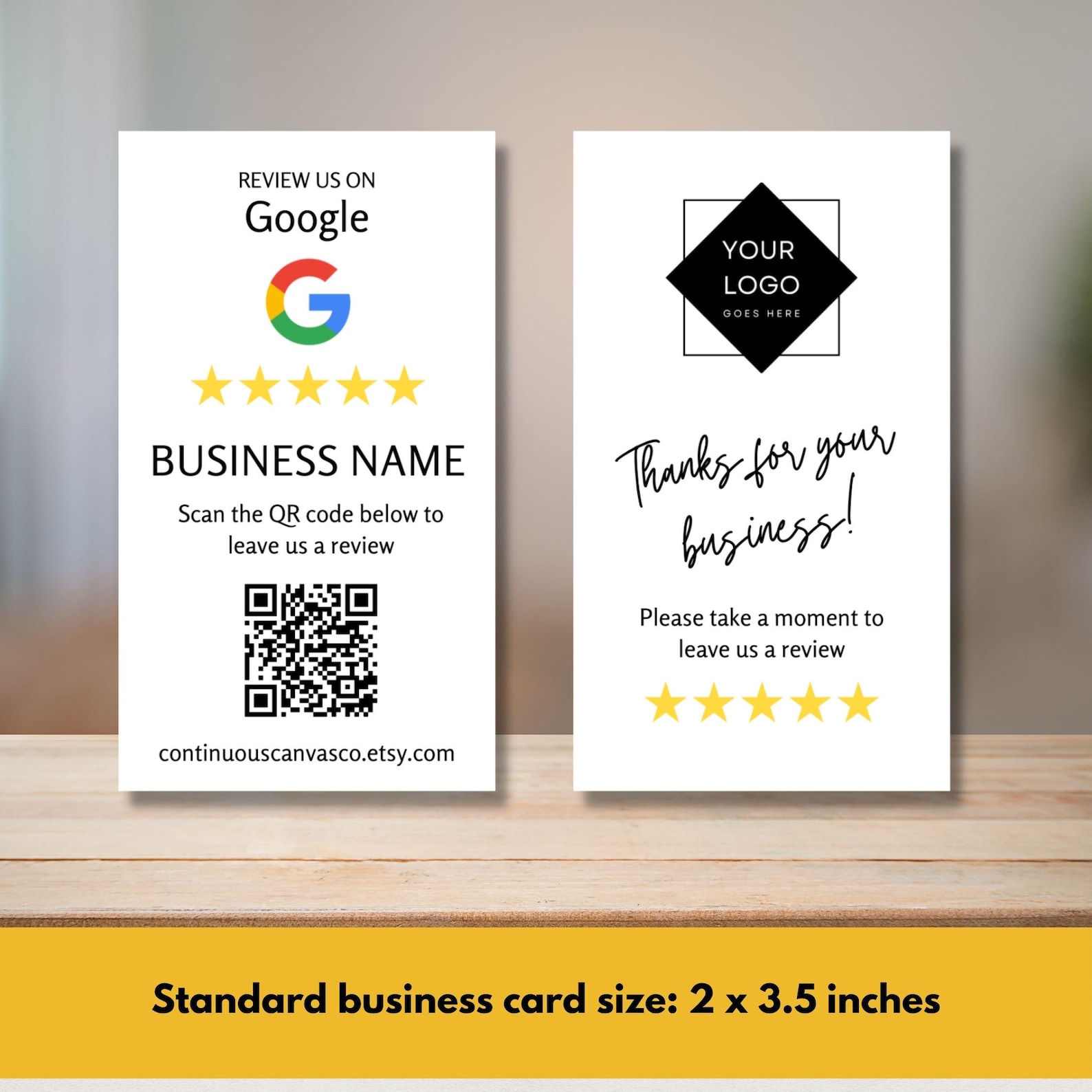 Editable Google Review Card Template Printable Customer Feedback ...