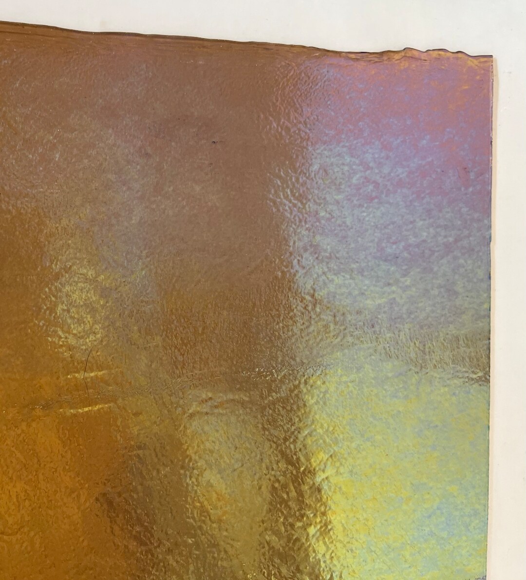 Light Bronze Irid Thin Glass Bullseye COE 90 Transparent 2mm Fusible ...