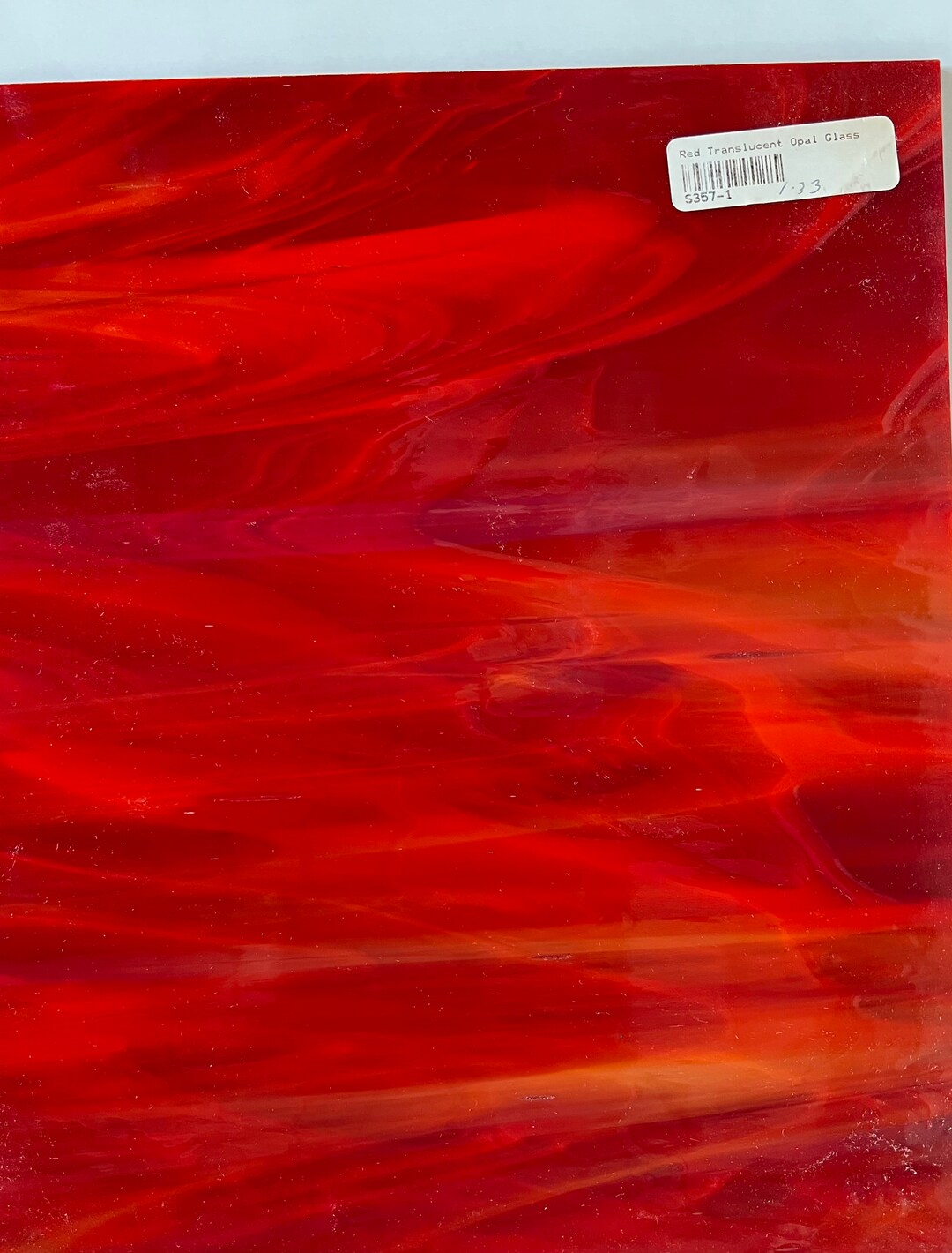 Red and Orange Streaky Sheet Stained Glass Mosaic - Etsy