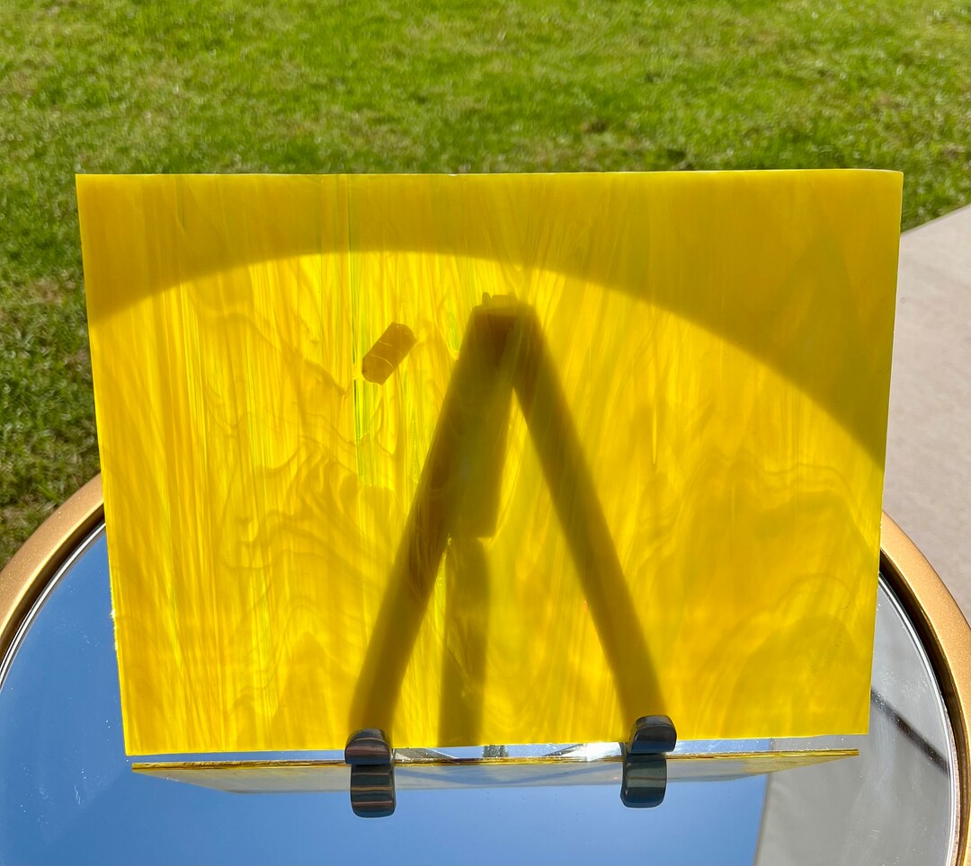 Yellow and White Semi Transparent Wispy Streaky Sheet Glass 96 COE - Etsy