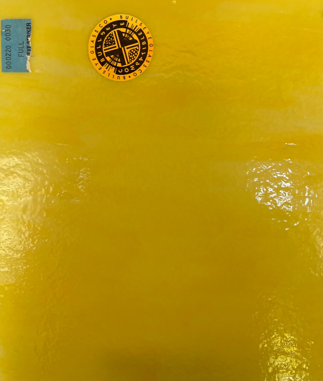 Sunflower Yellow Glass Bullseye Opaque Fusible 90 COE or Stained Sheet ...