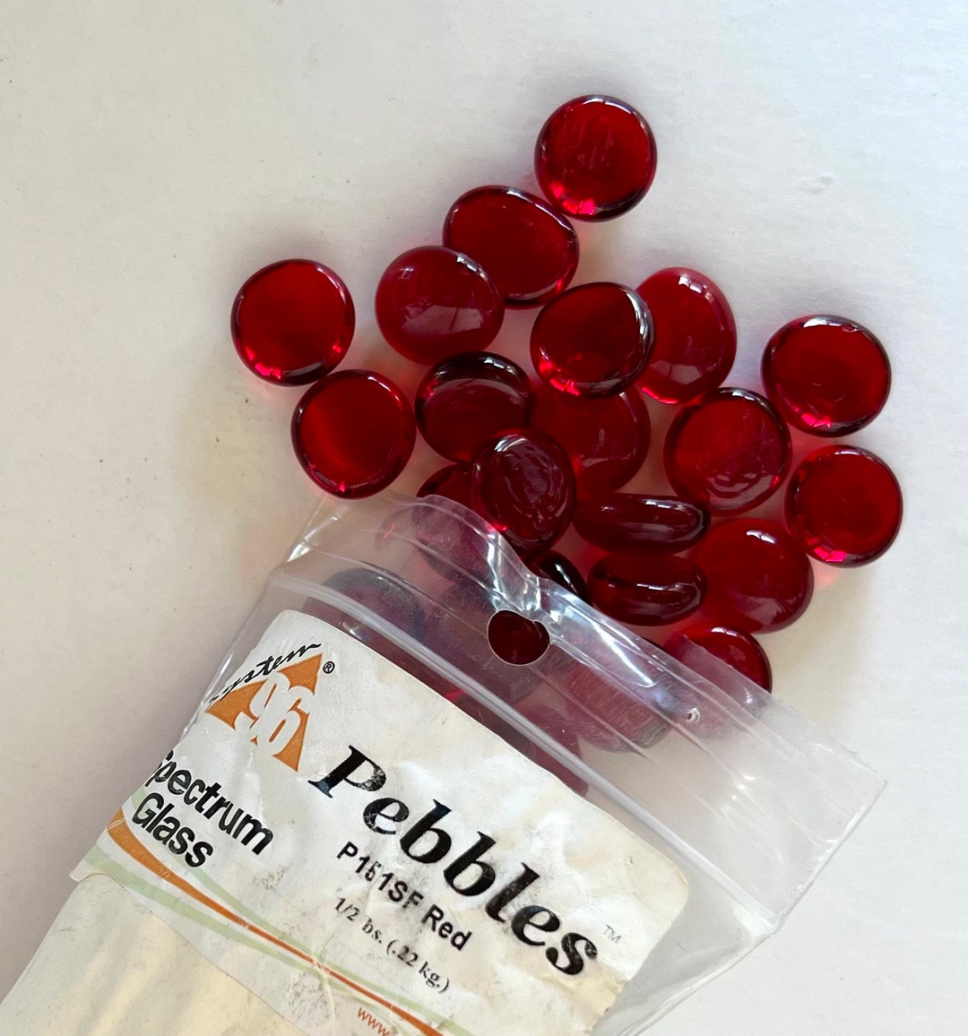 Red Glass Pebbles COE 96 Mosaic Fusing Stained Glass - Etsy