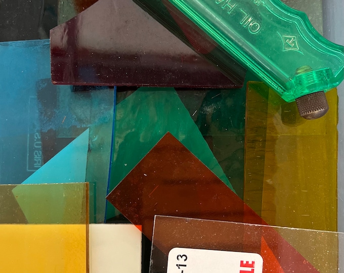 Scrap Glass COE 96 Transparent and Opaque Fusing Mosaic Stained Glass ...