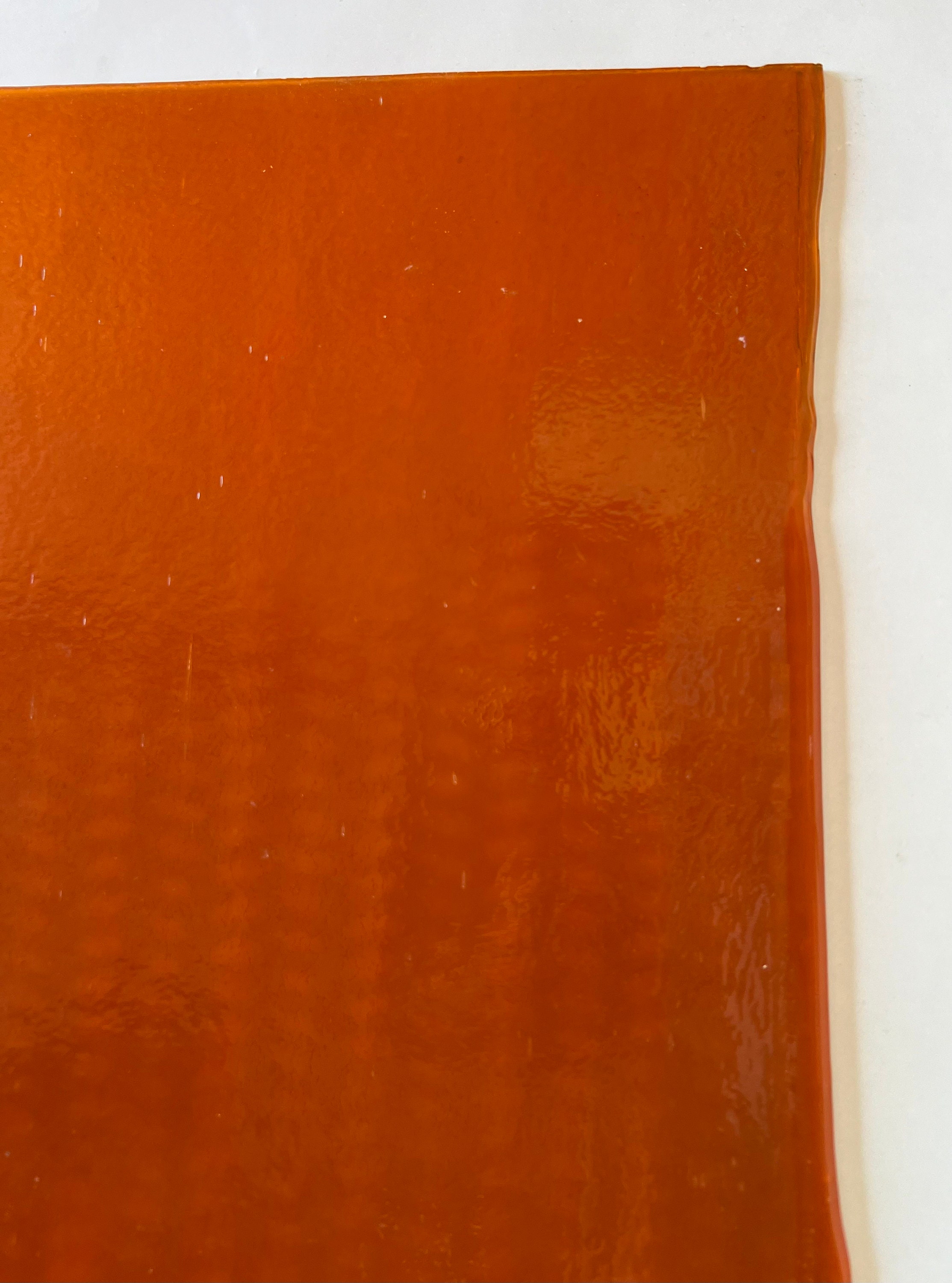 Burnt Orange Glass Bullseye Opaque Fusible 90 COE 3mm Stained Sheet ...