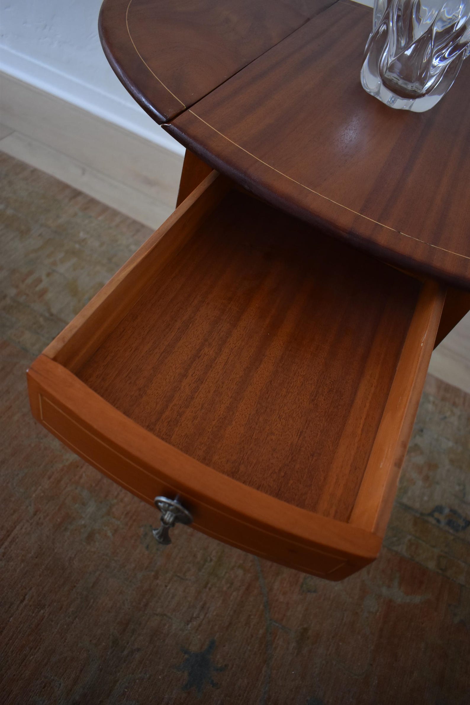 1930s Art Deco Expandable Inlay Side Table - Etsy
