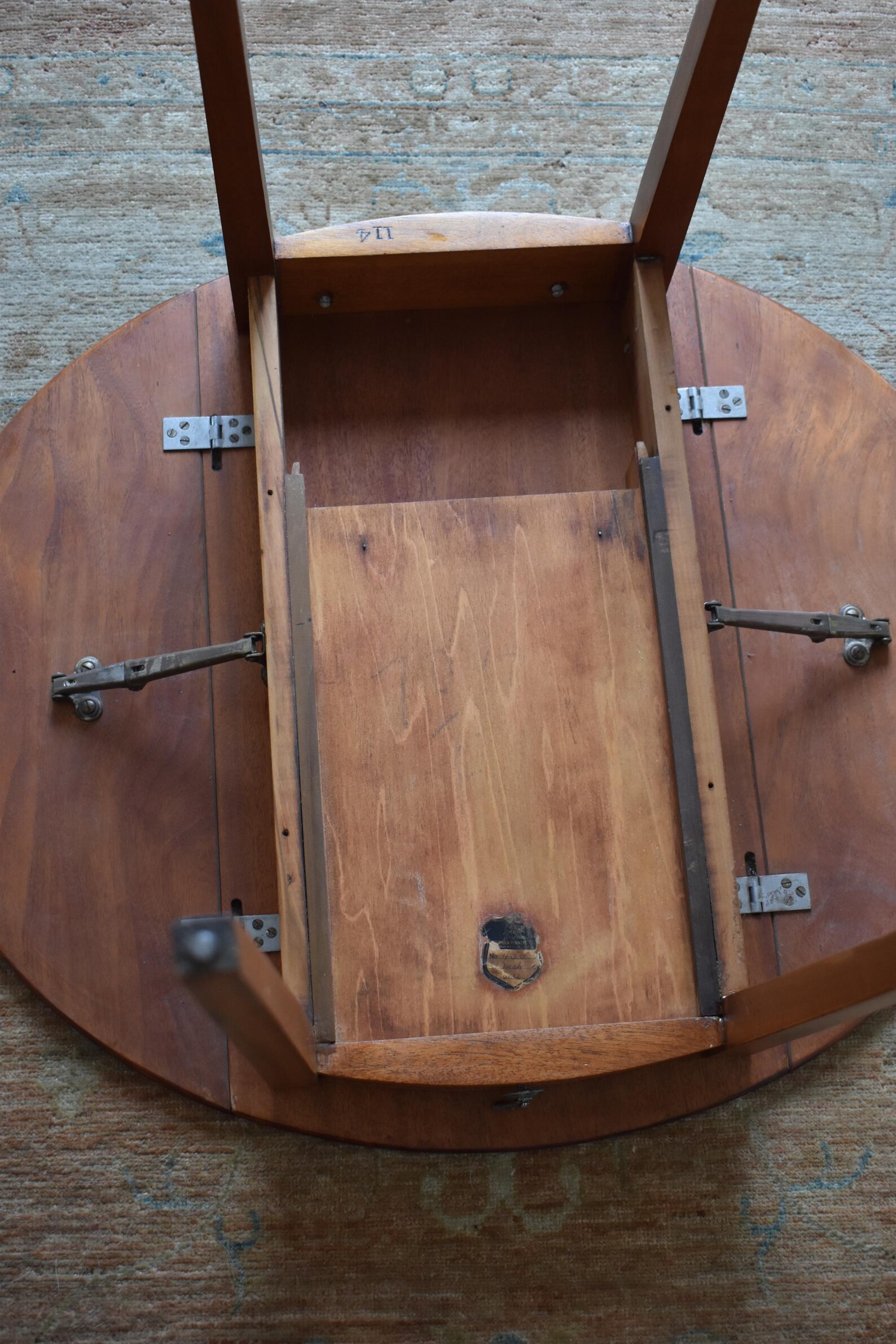 1930s Art Deco Expandable Inlay Side Table - Etsy