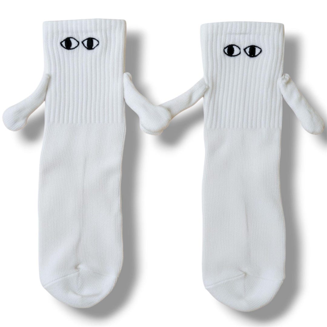 2 Pairs Magnetic Holding Hands Socks, Gift, Happy Socks - Etsy