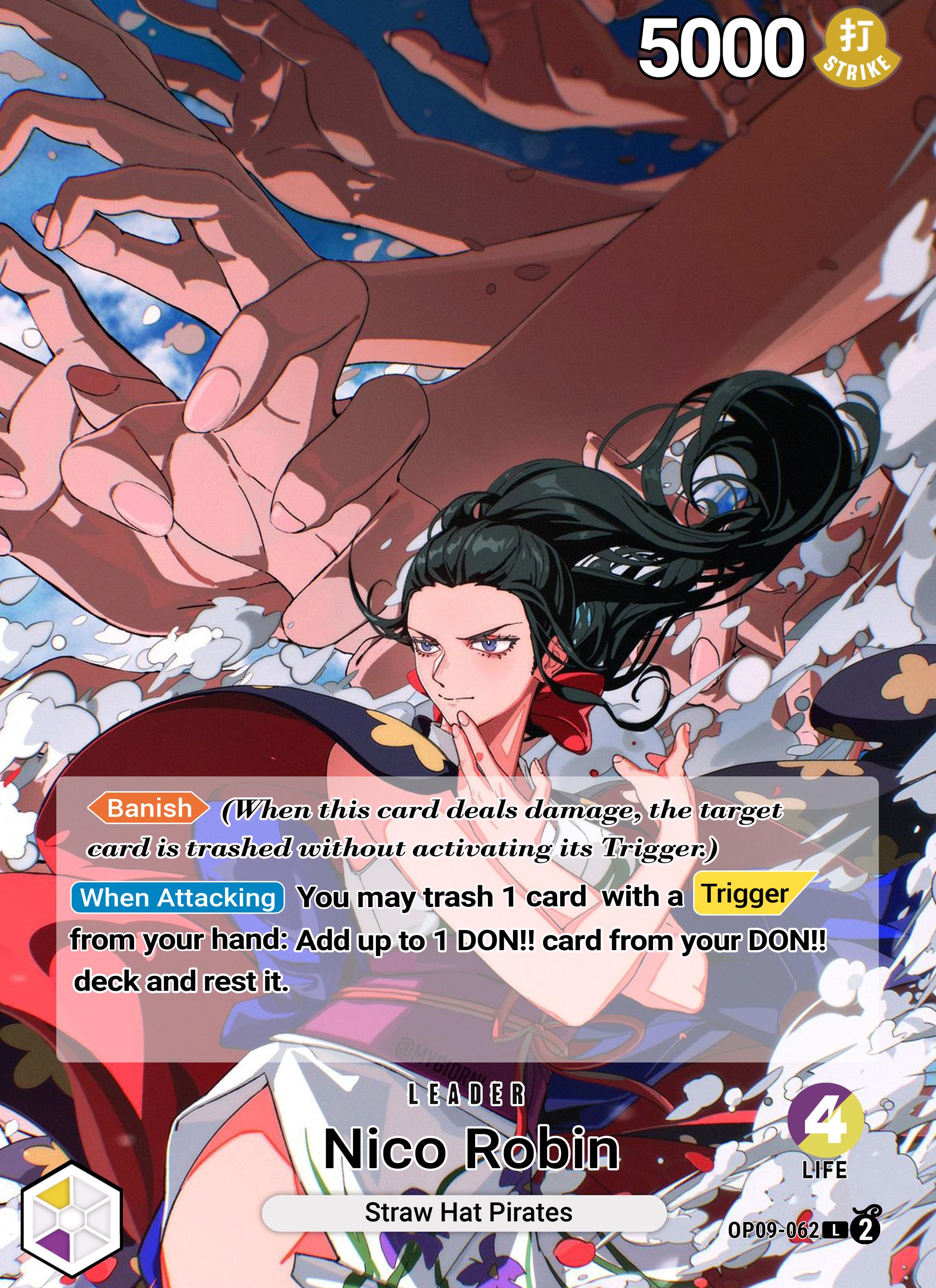 One Piece TCG Custom Leader!! Nico Robin - Etsy