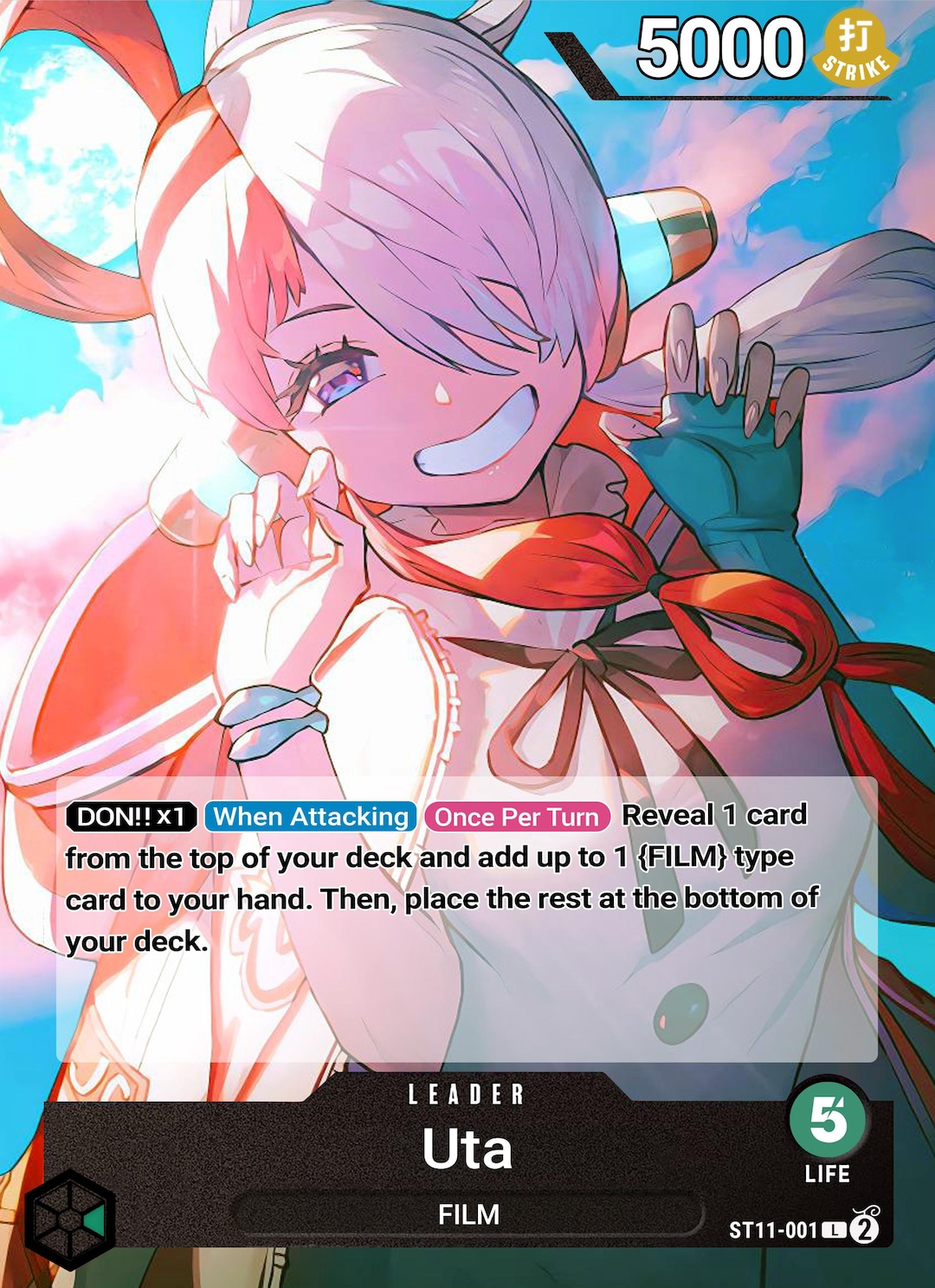 One Piece TCG Custom Leader!! Uta - Etsy