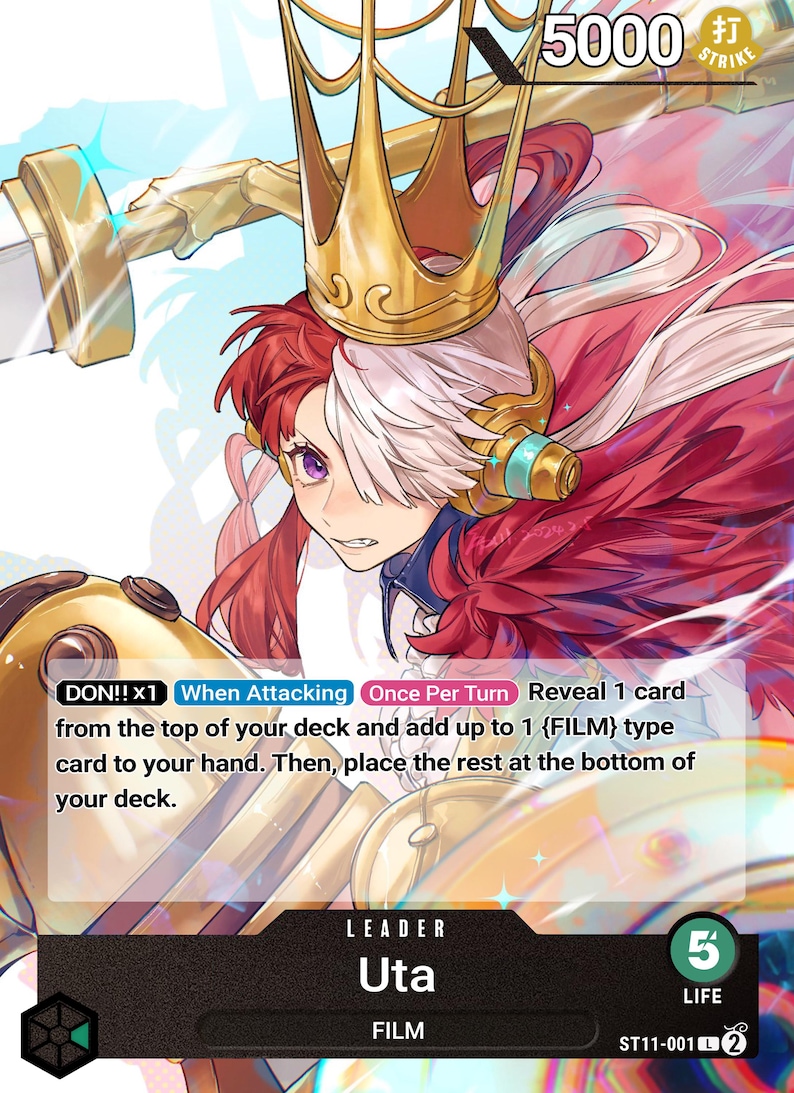 One Piece TCG Custom Leader!! Uta - Etsy