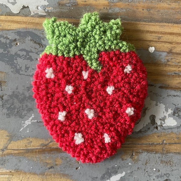 Strawberry Mug Rug - Etsy
