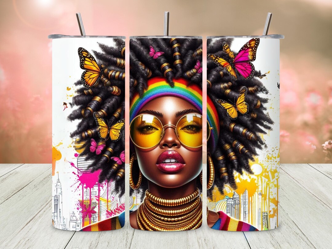 Lady With Locs Messy Bun Png, Black Girl Afro Png, Black Queen ...