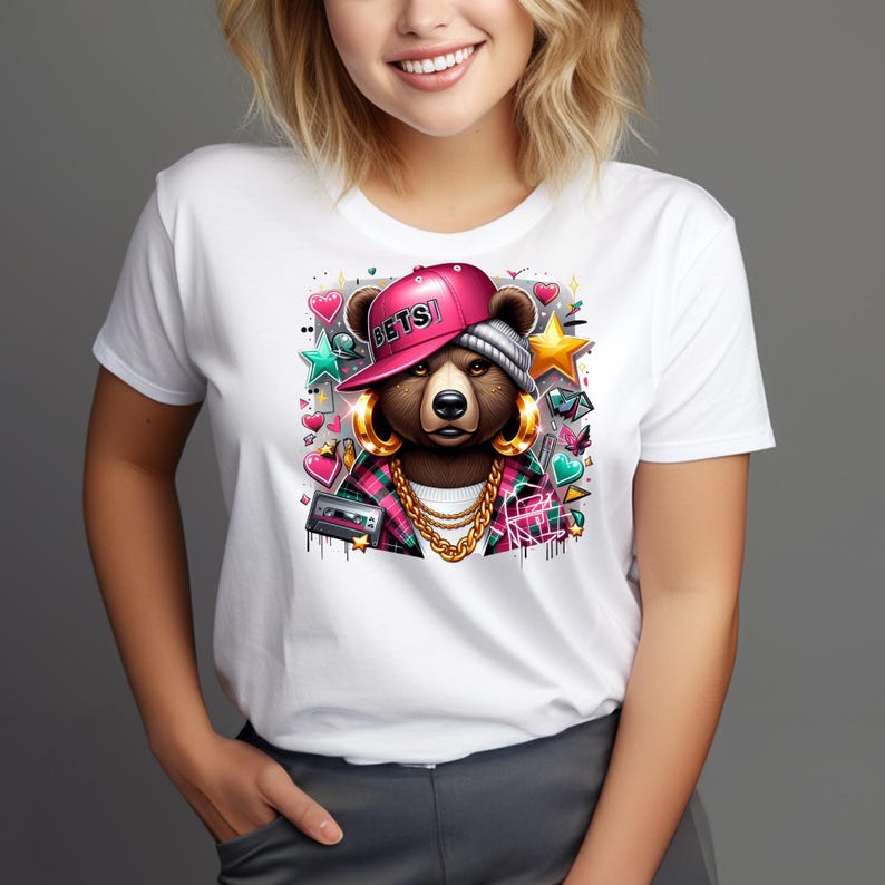 Hip Hop Graffiti Bear Bundle, Cartoon Teddy Pngs, Street Art Bear ...