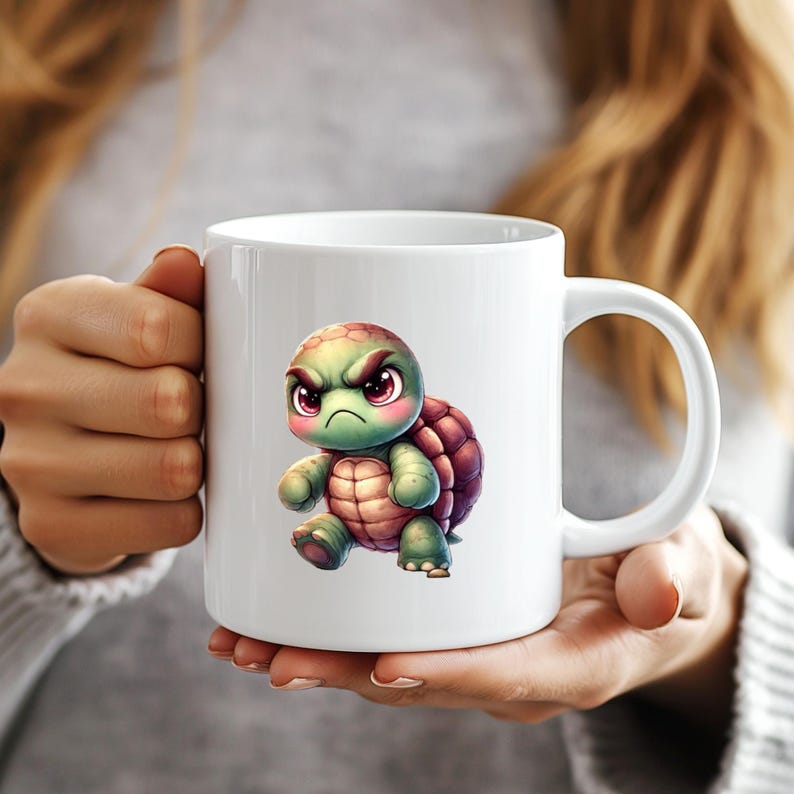 Grumpy Coffee Animals Clipart Bundle, Cute Angry Safari Animals PNG ...