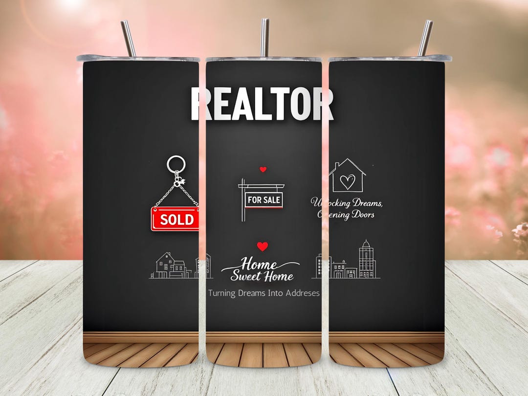 Realtor Tumbler Wrap, Real Estate Skinny Tumbler Sublimation, Real ...
