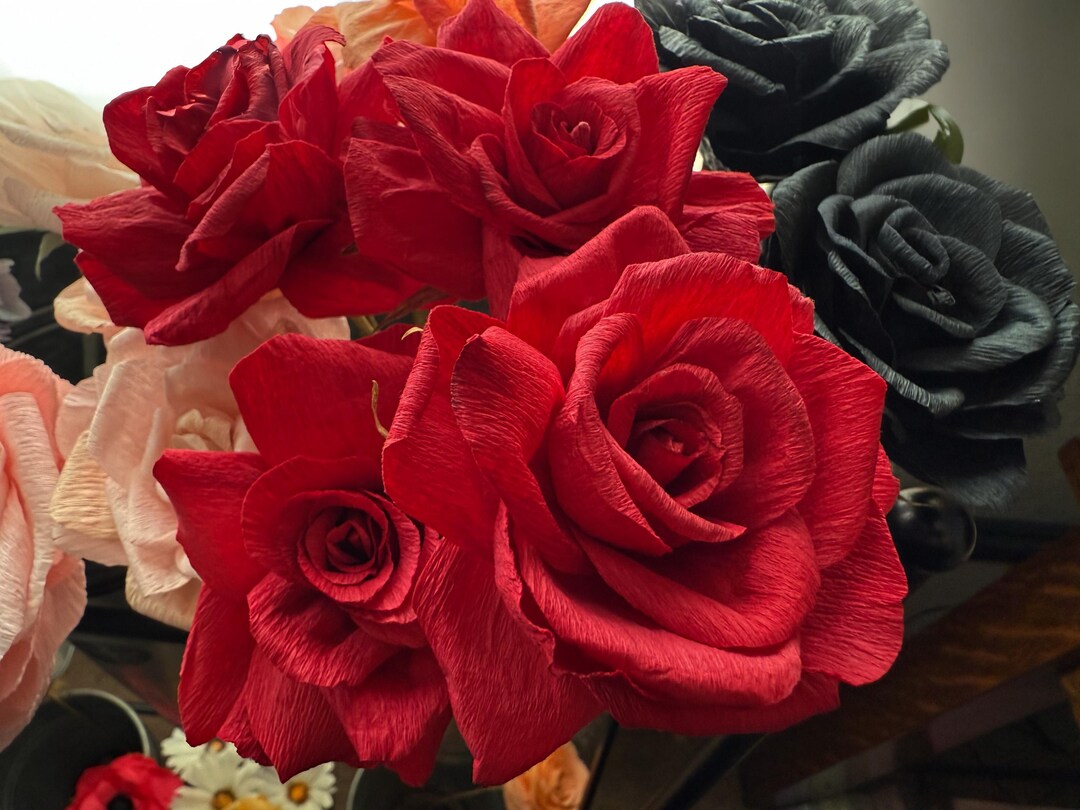 Crepe Paper Tea Rose - Etsy