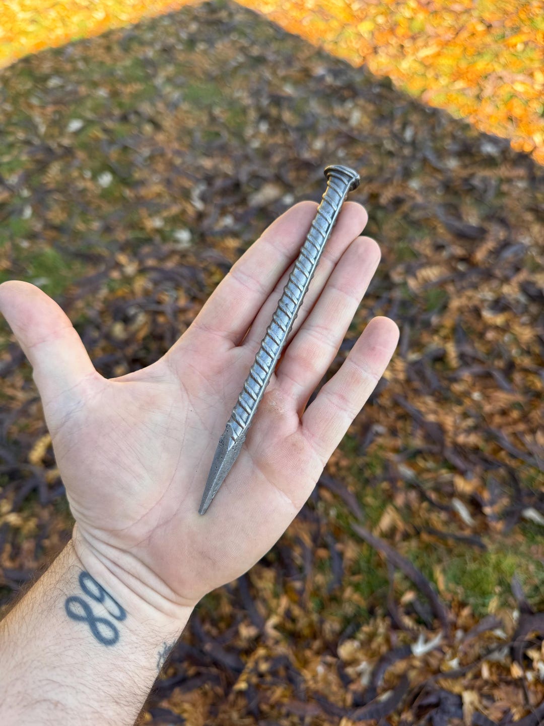Hand Forged Rebar Spike (skinny) - Etsy