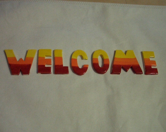 WELS - WELCOME TILES - Ceramic Mosaic Tiles - Etsy