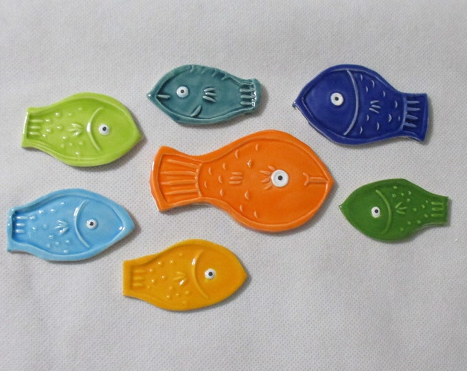 NF1 - STAMPED FISH Tiiles - Ceramic Mosaic Tiles - Etsy