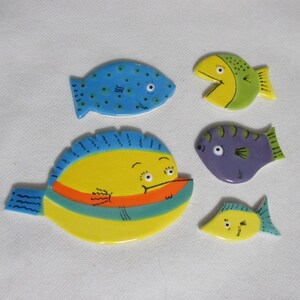 X5 - FUNNY FISH Tiles - Ceramic Mosaic Tiles - Etsy