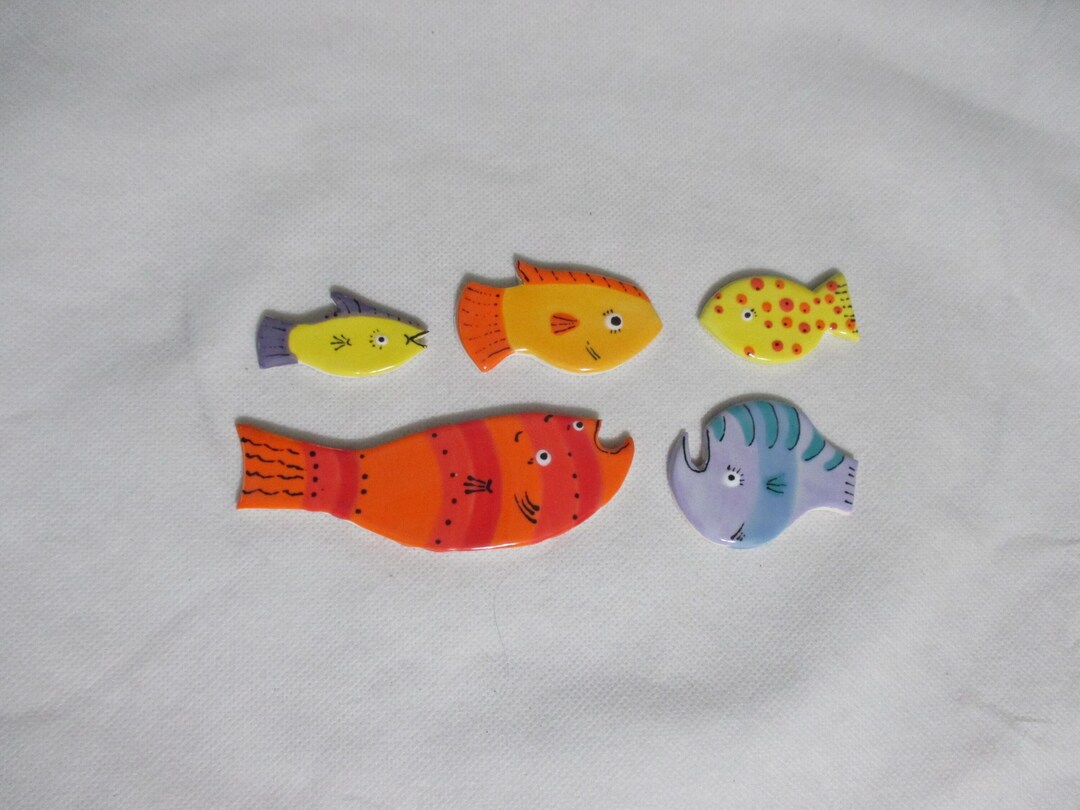 X2 - FUNNY FISH Tiles - Ceramic Mosaic Tiles - Etsy