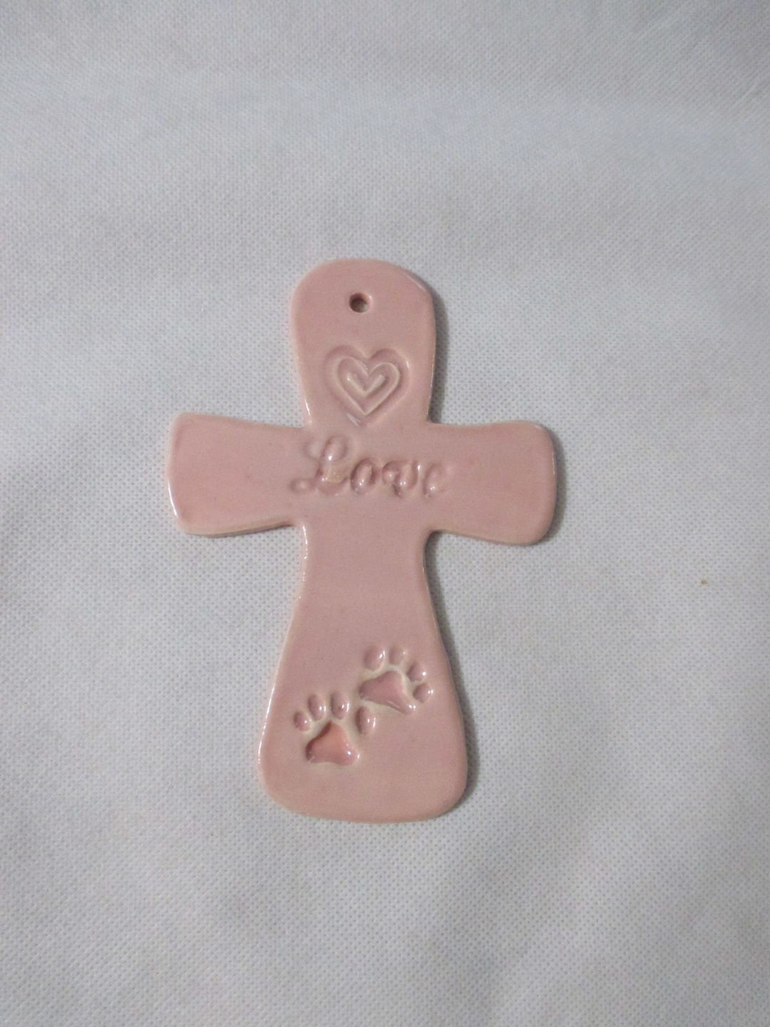 LV1 PINK LOVE CROSS Paw Print Cross - Etsy