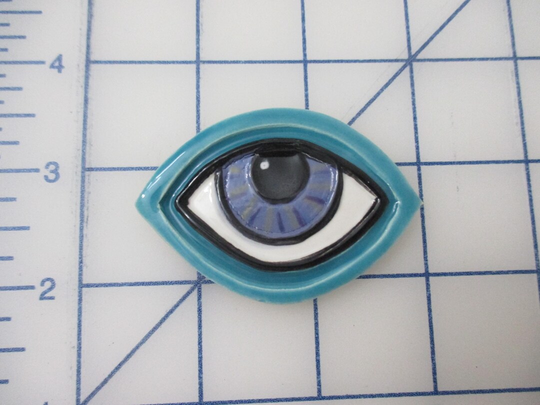G5 - MYSTERIOUS EYE Stamped Tile - Ceramic Mosaic Tile - Etsy