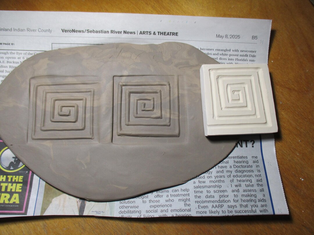 Fa - GREEK KEY Stamp - Clay Stamps - Etsy