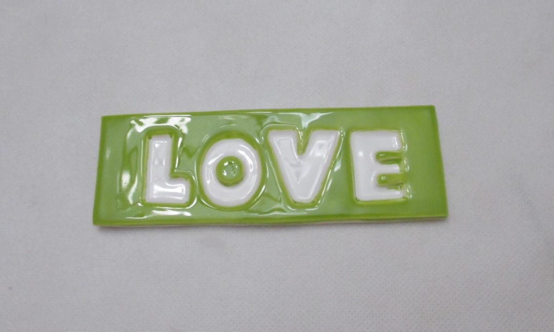 GRE - Lg LOVE TILE - Ceramic Mosaic Tile - Etsy