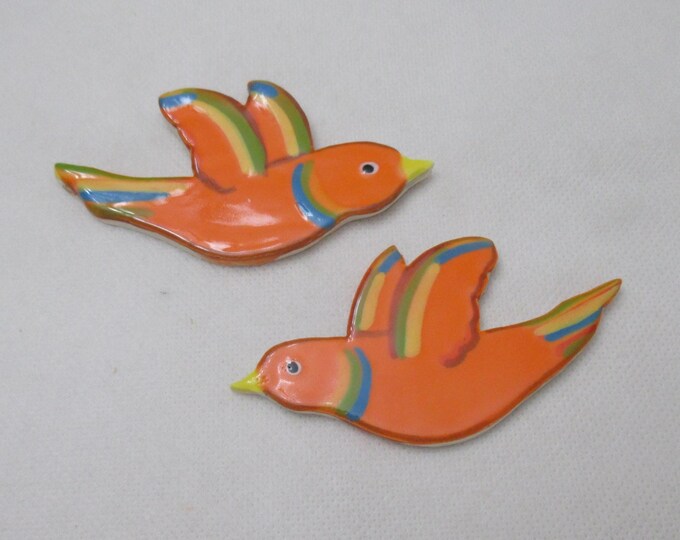 OB3 - Sm ORANGE BIRDS - Ceramic Mosaic Tiles - Etsy