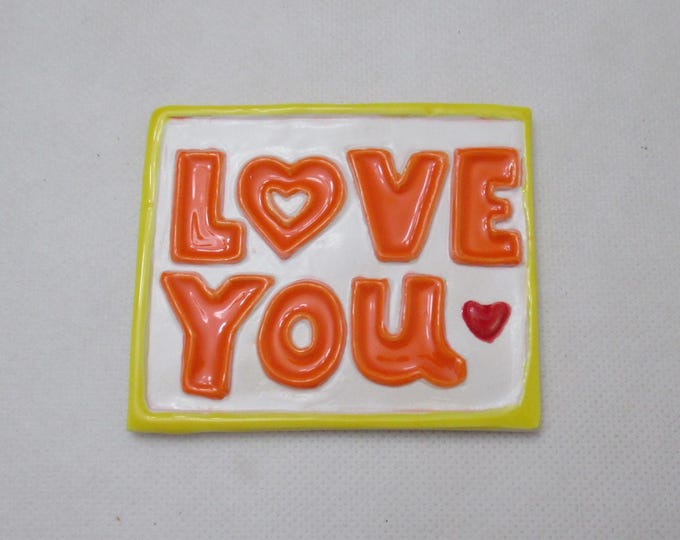 Zu - LOVE YOU Tile - Ceramic Mosaic Tile - Etsy