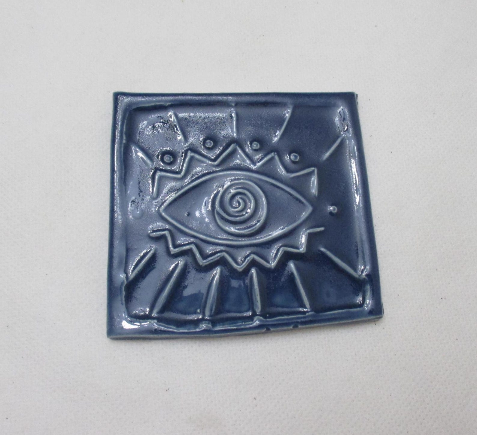 Ye - EVIL EYE Tile - Ceramic Mosaic Tile - Etsy