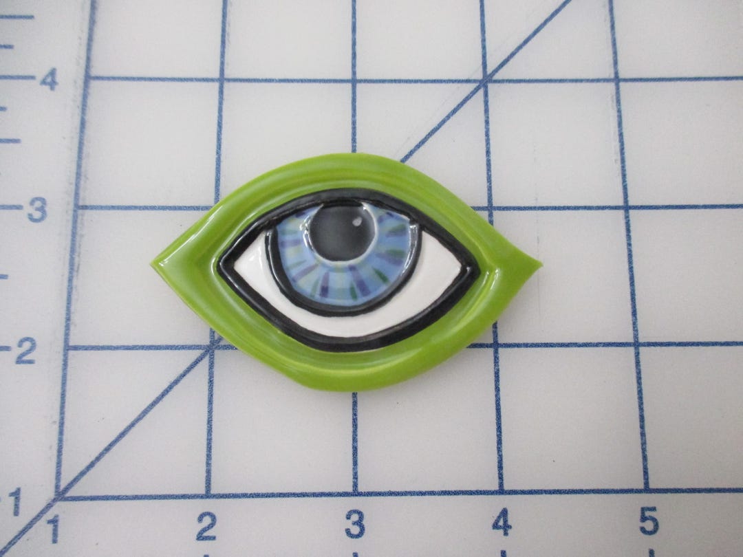 G6 - MYSTERIOUS EYE Stamped Tile - Ceramic Mosaic Tile - Etsy