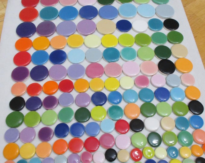 X159 - 159 Pc COLORFUL DOTS - Ceramic Mosaic Tiles - Etsy