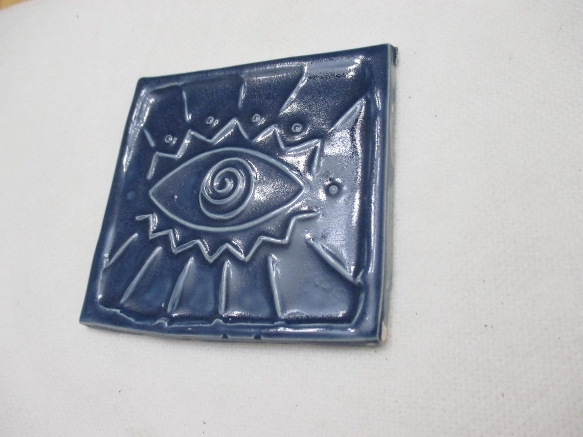 Ye - EVIL EYE Tile - Ceramic Mosaic Tile - Etsy