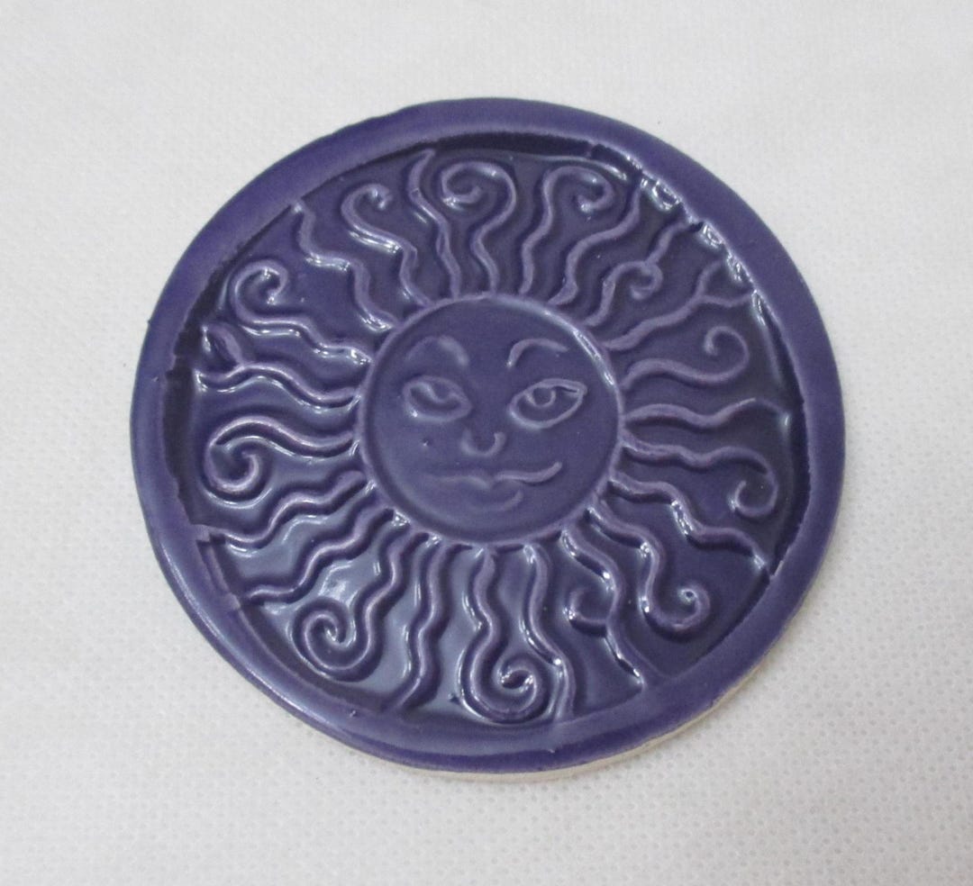 QM - INDIGO SUN Tile - Ceramic Mosaic Tile - Etsy