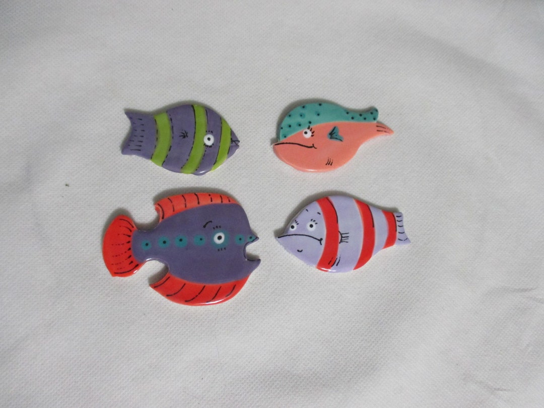 X7 - FUNNY FISH Tiles - Ceramic Mosaic Tiles - Etsy