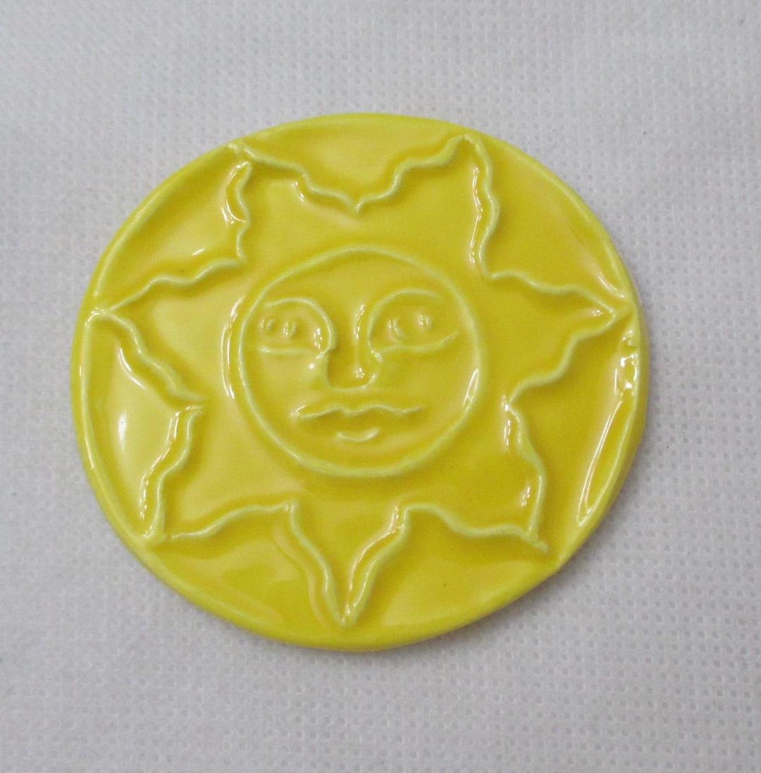 M11 - Small YELLOW SUN - Ceramic Mosaic Tiles - Etsy