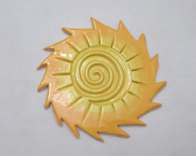 CC - Spikey SPIRAL SUN - Ceramic Mosaic Tile - Etsy