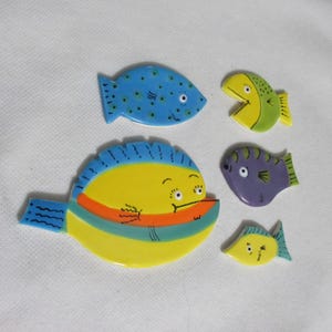X5 - FUNNY FISH Tiles - Ceramic Mosaic Tiles - Etsy