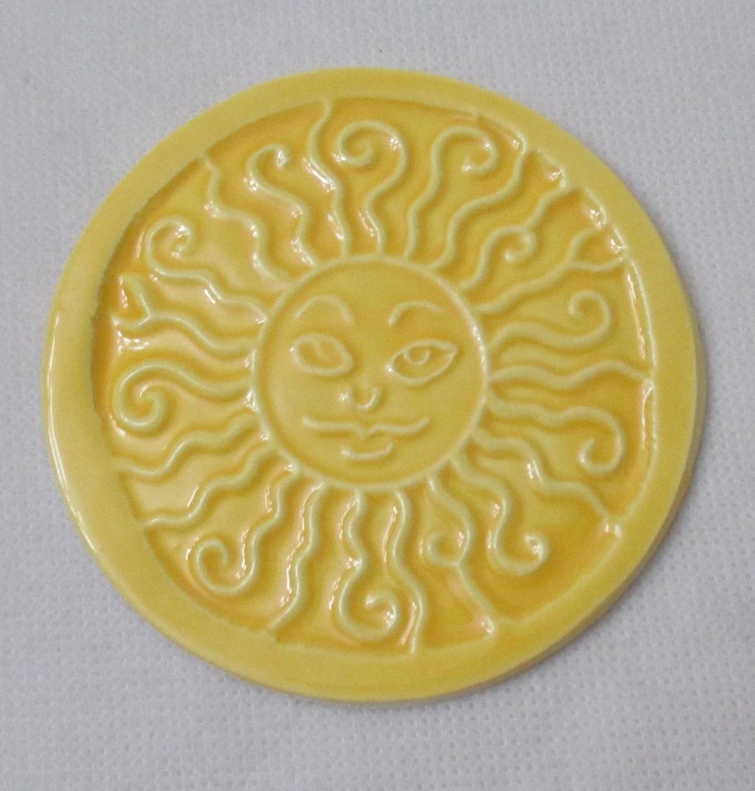 M5 - YELLOW SUN Tile - Ceramic Mosaic Tile - Etsy