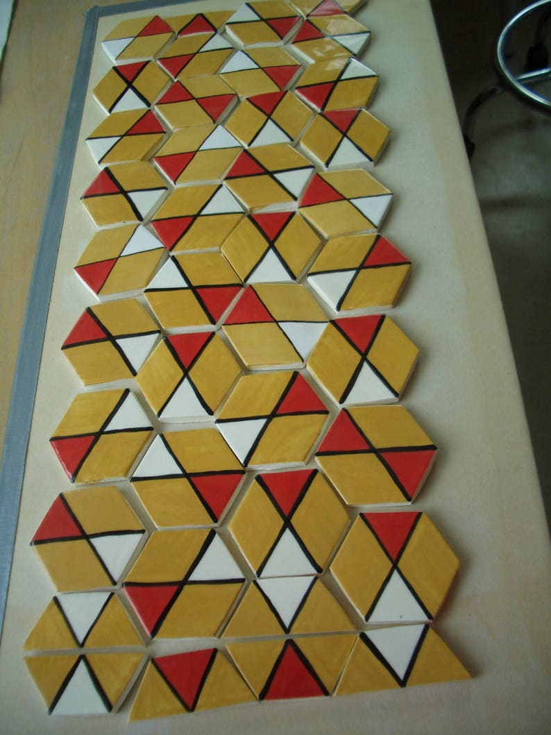 HEX HEXAGONAL Color Block Ceramic Tile SET - Etsy