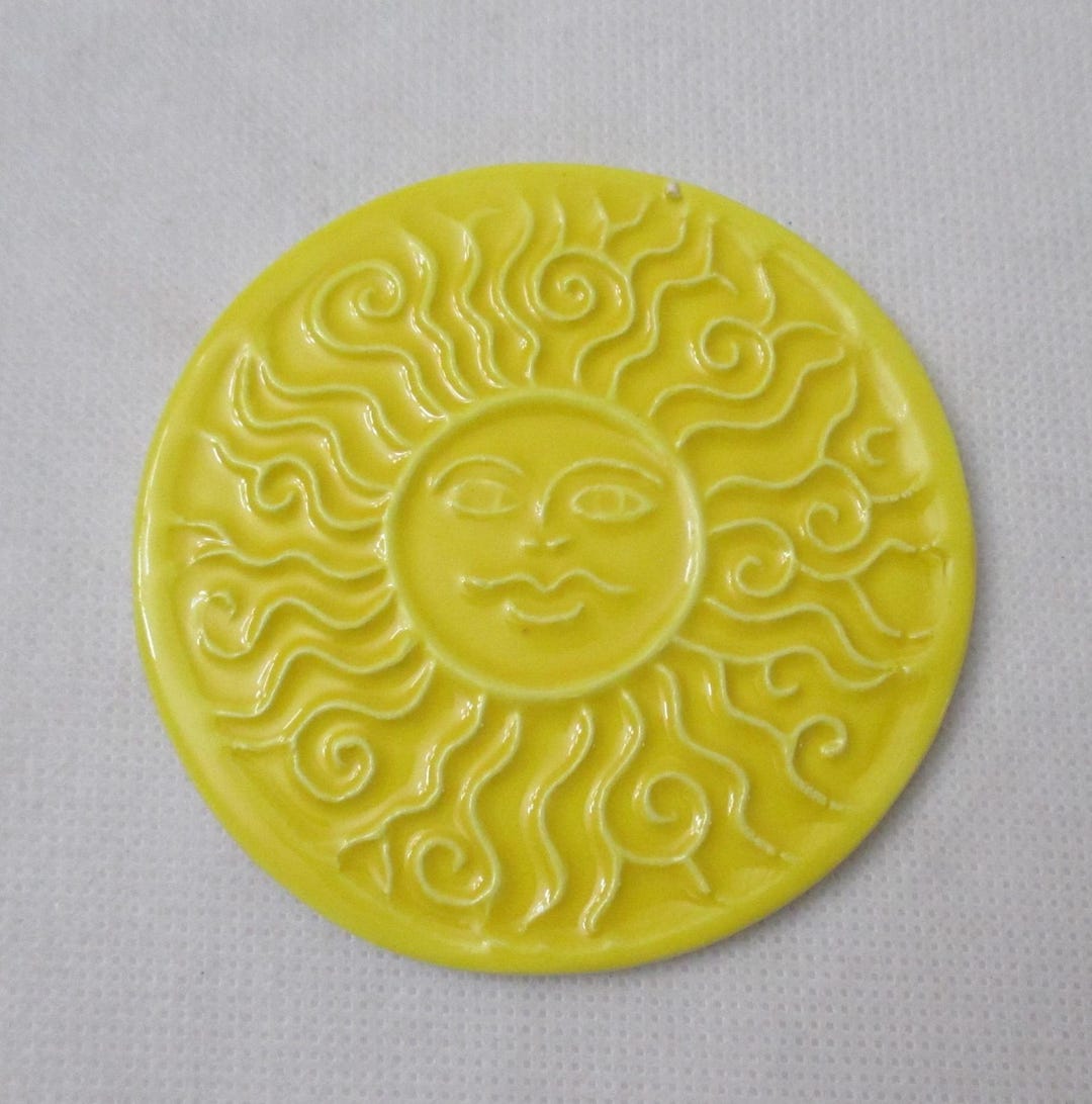 M2 - YELLOW SUN Tile - Ceramic Mosaic Tile - Etsy