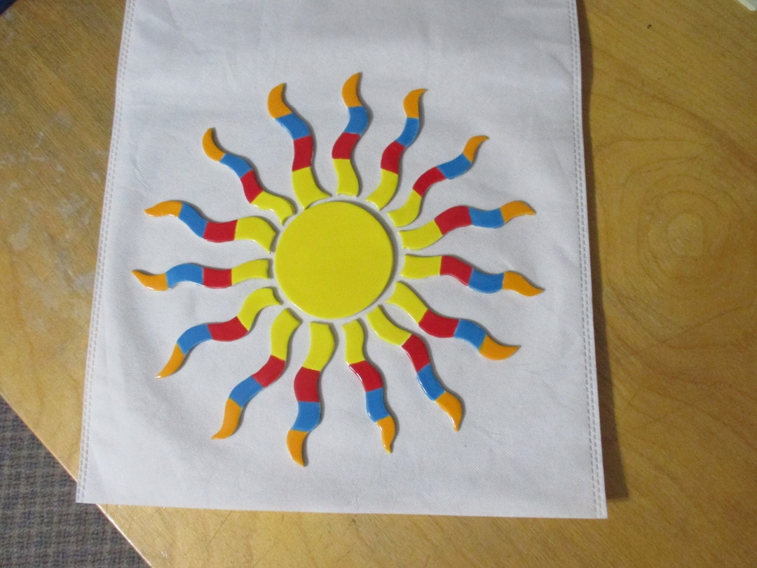 MAYA - XL Colorful SUN - Ceramic Tiles Set - Etsy
