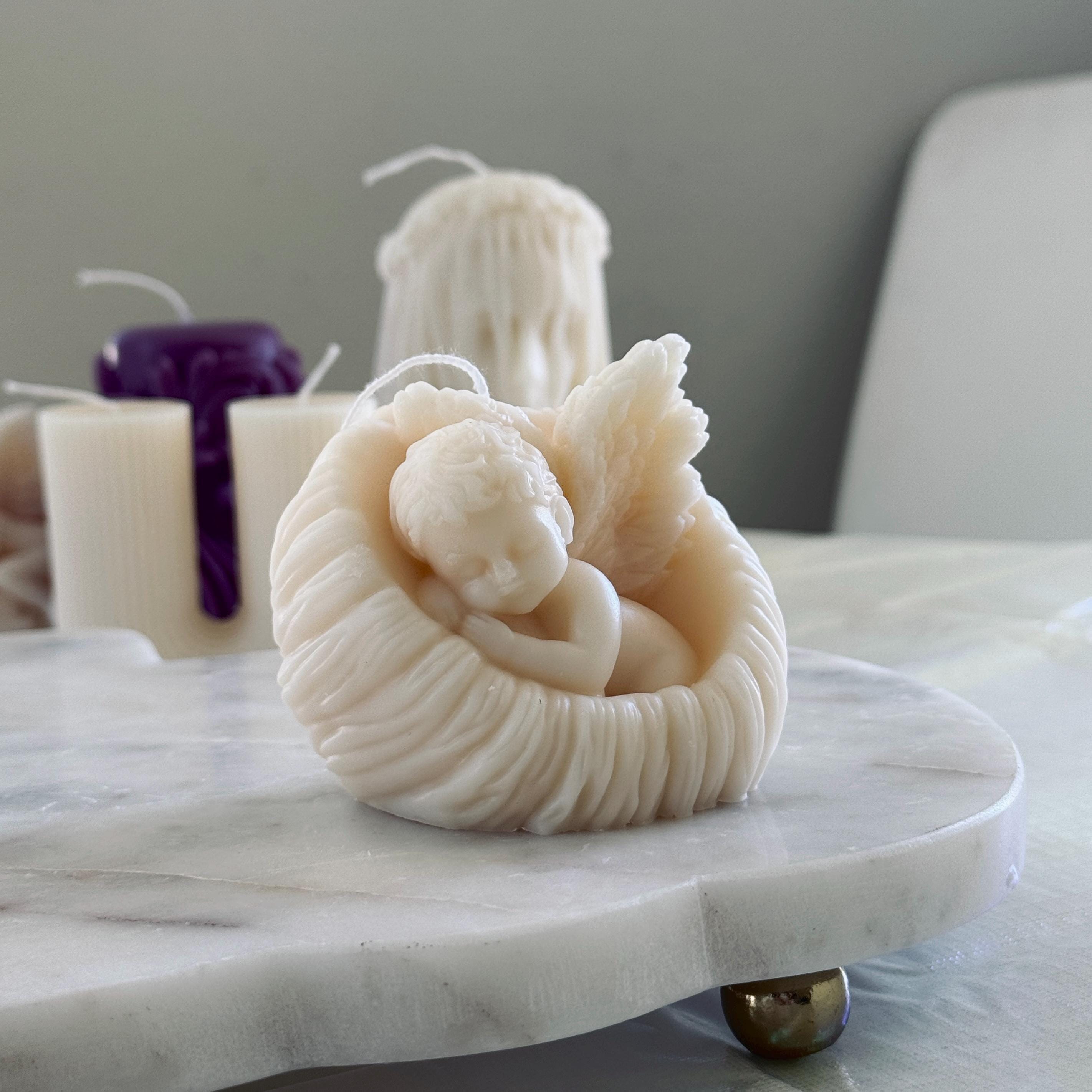 Angel Candle Baby Candles Hand Made Candles Gift for Her Mother's Day ...