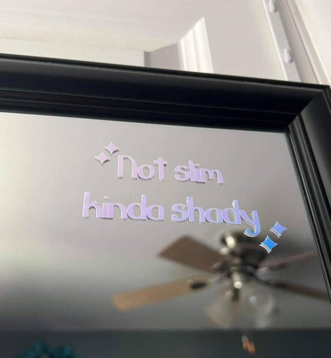Not Slim Kinda Shady Decal - Etsy